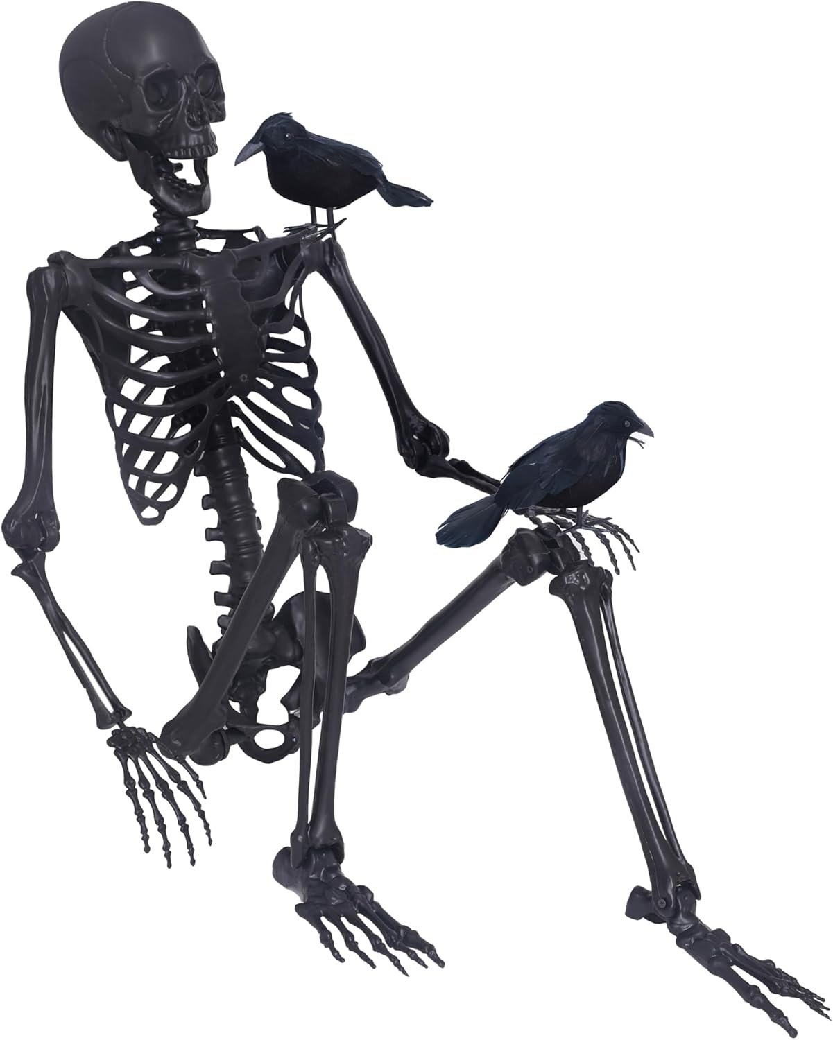 Amazon.com: 5.4Ft Halloween Skeleton,Posable Skeleton Full Size ...