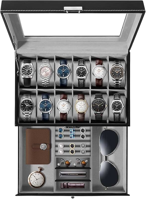Amazon.co.uk: Watch Boxes - Watch Boxes / Watch Accessories: Fashion