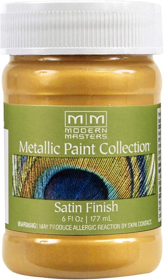 6 oz Modern Masters ME658 Gold Rush Metallic Paint Collection, Satin ...