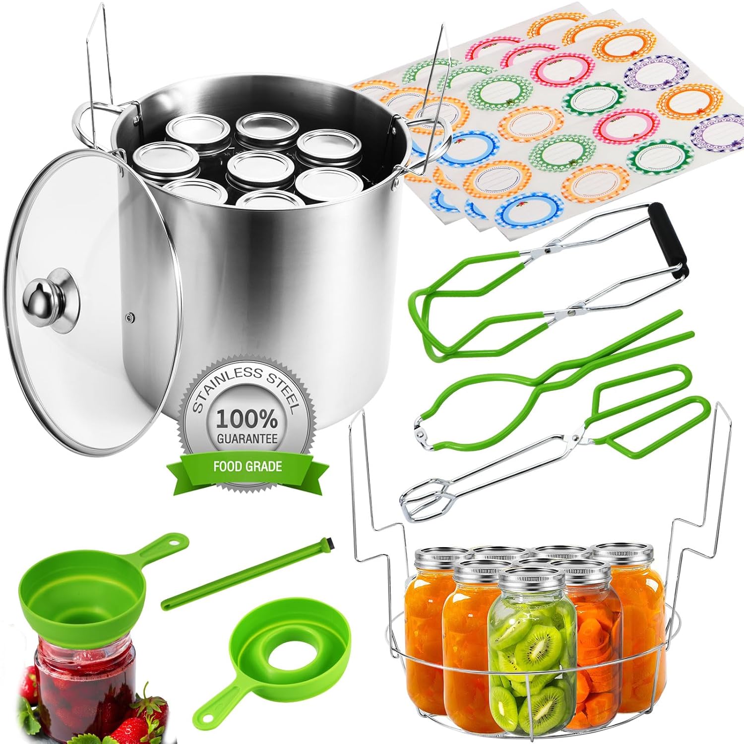 Amazon.com: Canning Pot Water Bath Canner 20quart Stock Pot, Stainless ...