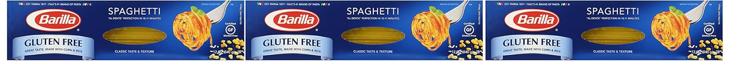 Amazon.com : Barilla Gluten Free Spaghetti Pasta, 12 Ounce Boxes (Pack ...