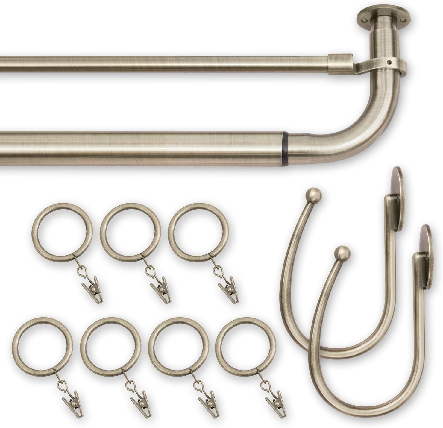 Amazon.com: Source Global Barricade Double Window Rod Set, 30 to 52 ...