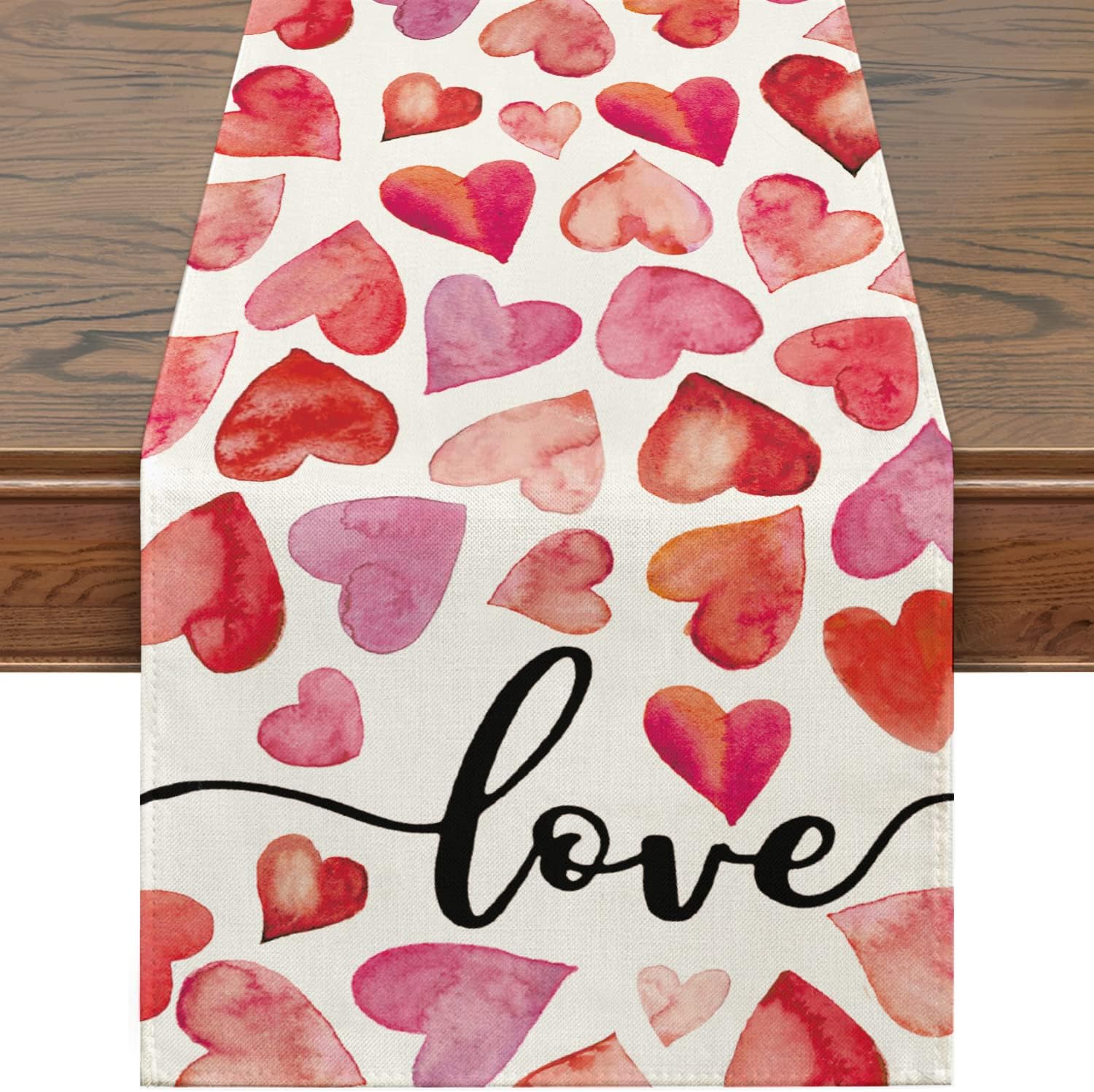 Siilues Valentines Table Runner, Sweet Heart Valentines Day Decorations ...
