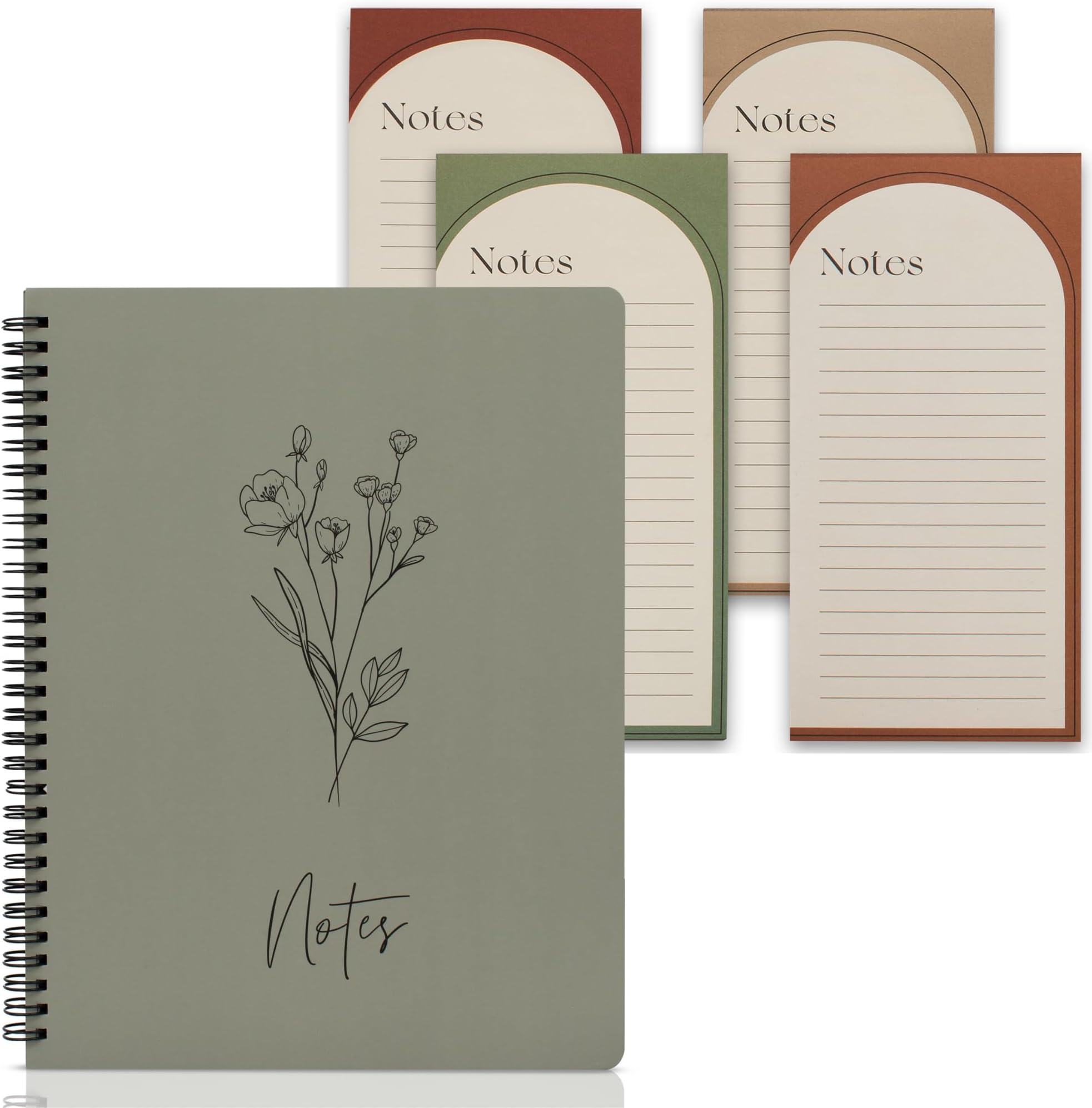 Amazon.com : ZICOTO Aesthetic Spiral Notebook Journal and Beautiful ...