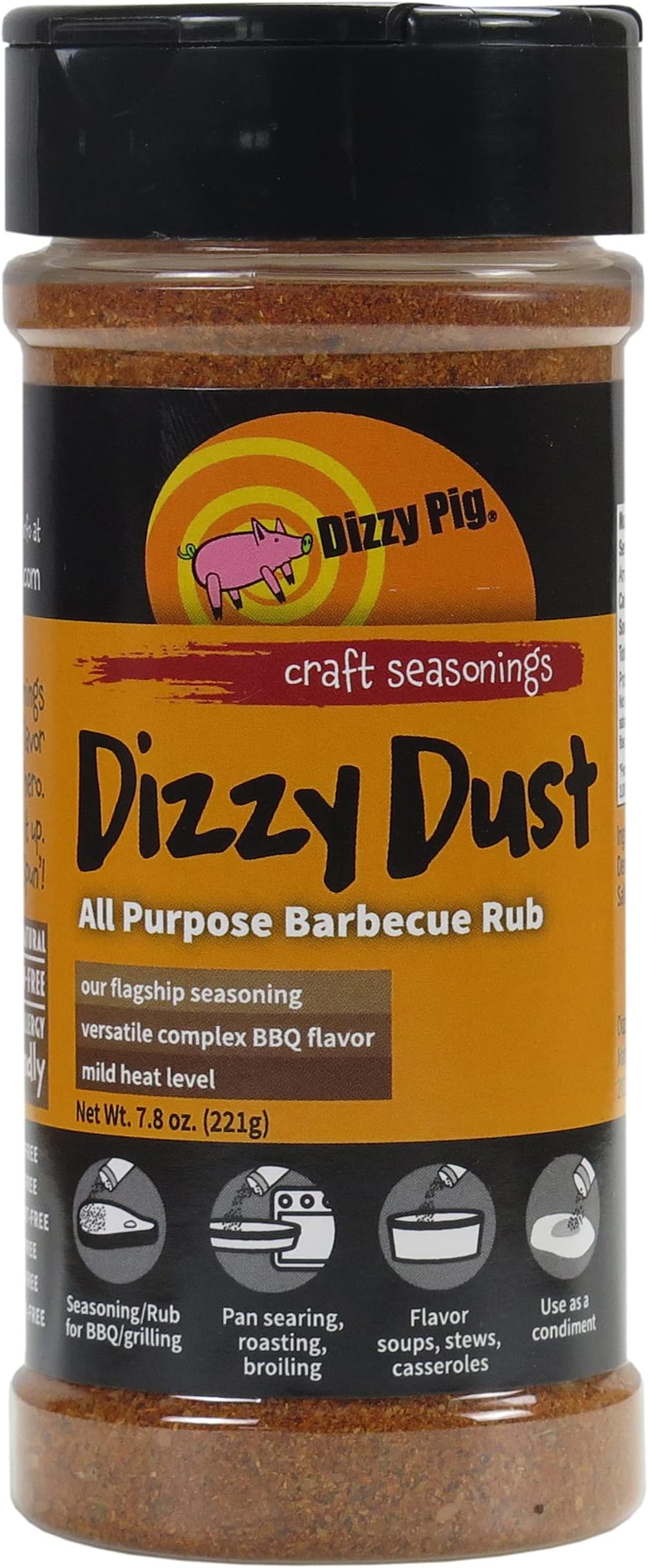 Amazon.com : Dizzy Pig Dizzy Dust All-Purpose Barbecue Seasoning Rub ...
