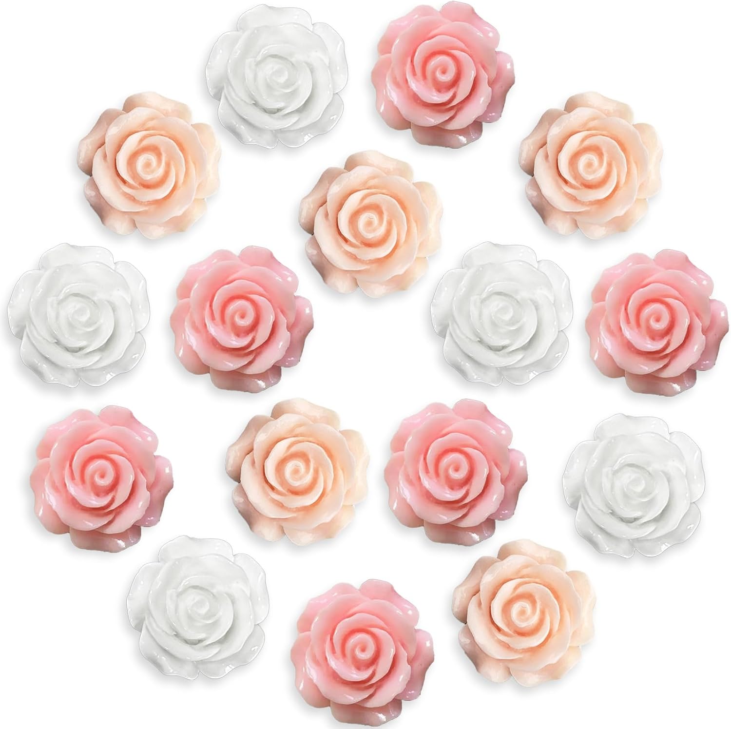 Amazon.com: 15 pcs - Cute Flower Magnets - Pink Rose Magnets for Office ...