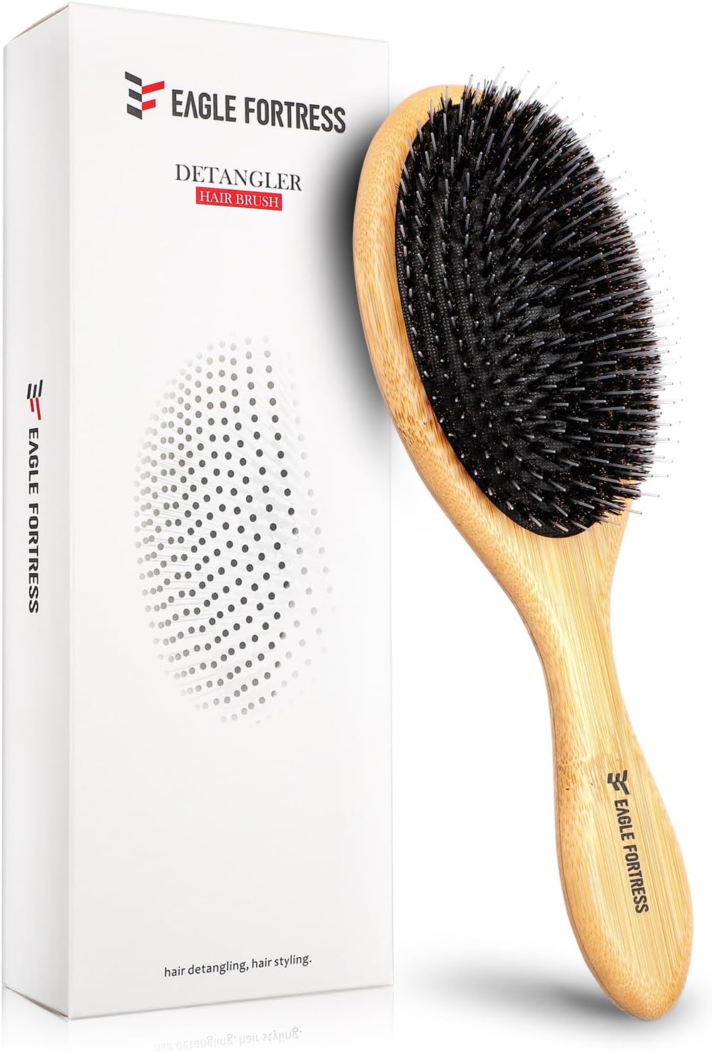 Amazon.com : JDY Hair Brush, Synthetic Nylon Boar Bristle Hair Brushes ...