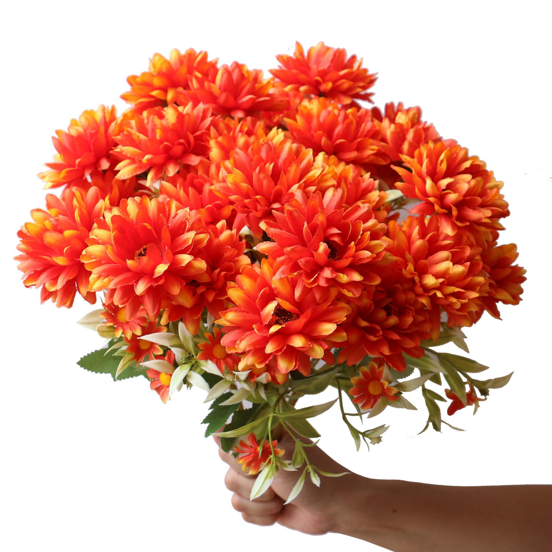 Amazon.com: 6 Pack Outdoor Indoor Artificial Fake Marigold Flowers ...