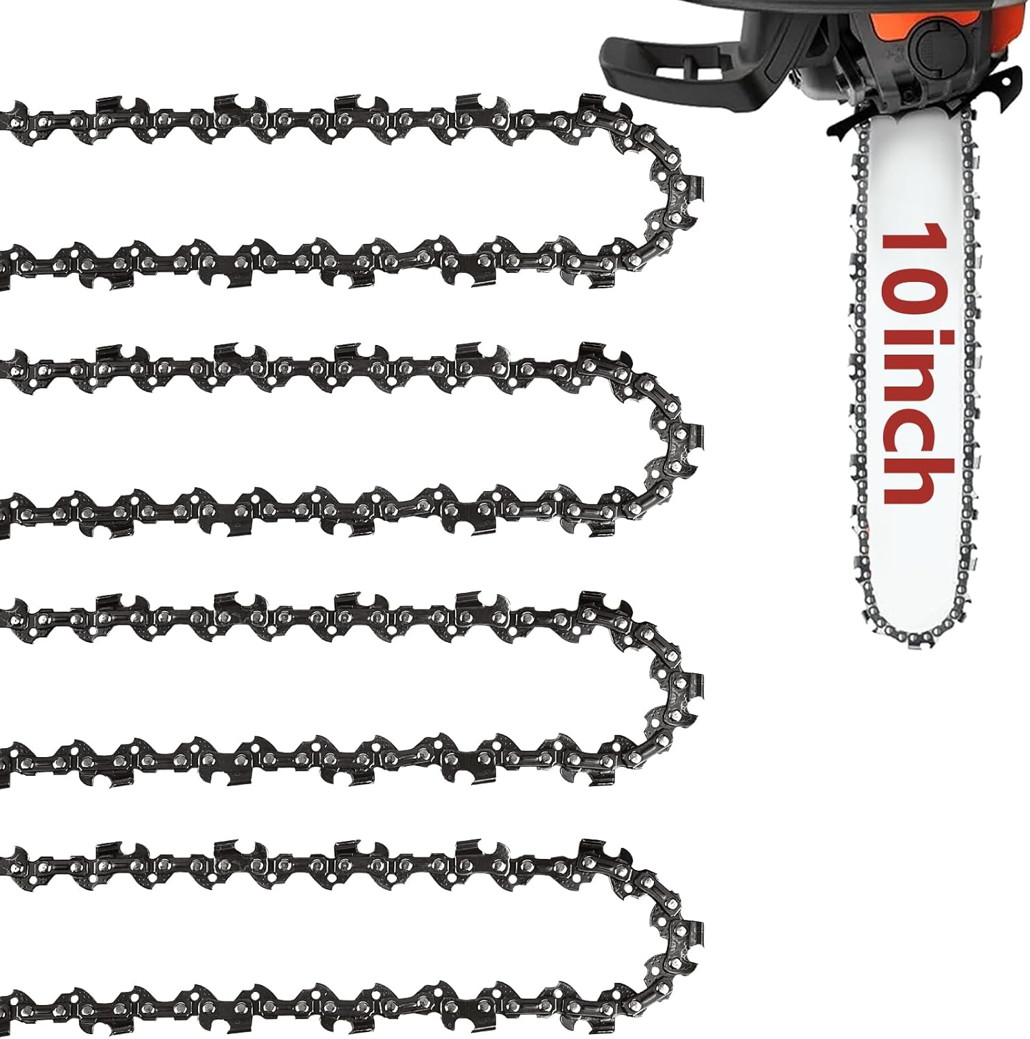 Amazon.com: 4 Pack 10 Inch Chainsaw Chains 40 Drive Links 050" Gauge 3/ ...