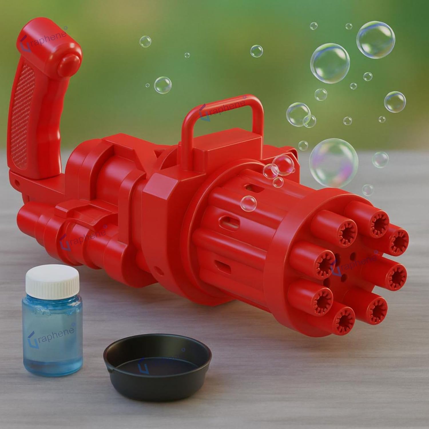 Buy GRAPHENE 8 Hole Electric Gatling Water Bubble Gun for Kids with ...