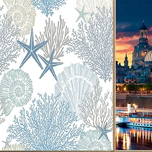 Amazon.com: Brebasf Abstract Nautical Coastal Home Window Film ...