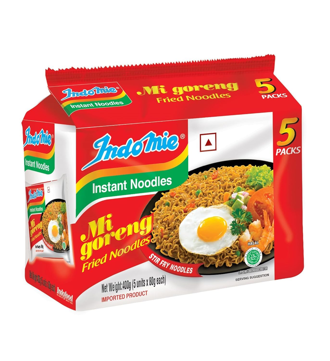 Buy Indomie Instant Noodles Mi Goreng Fried Noodles - Pack of 5 Online ...