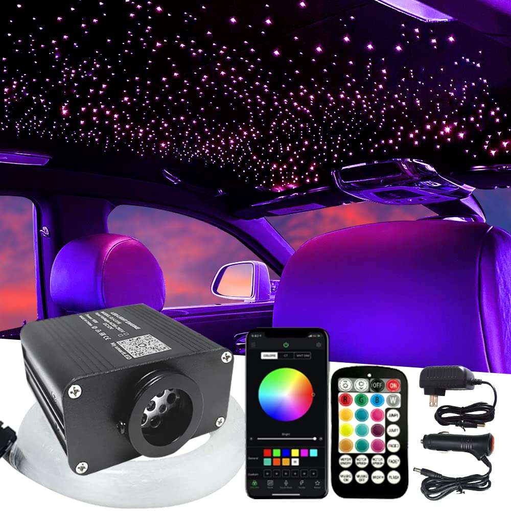 Starlight Headliner Kit, 16W Twinkle Fibre Optic Lights Star Ceiling ...