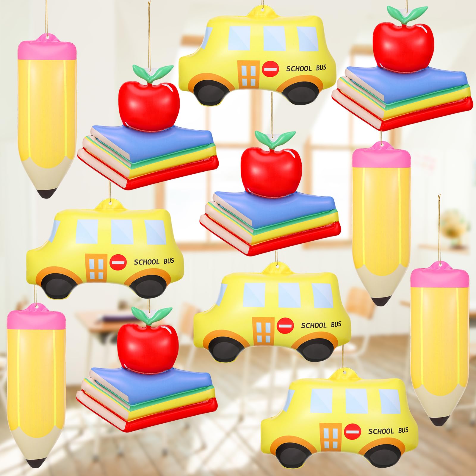 Amazon.com: RattanView 12 Pcs Back to School Inflatable Decorations ...