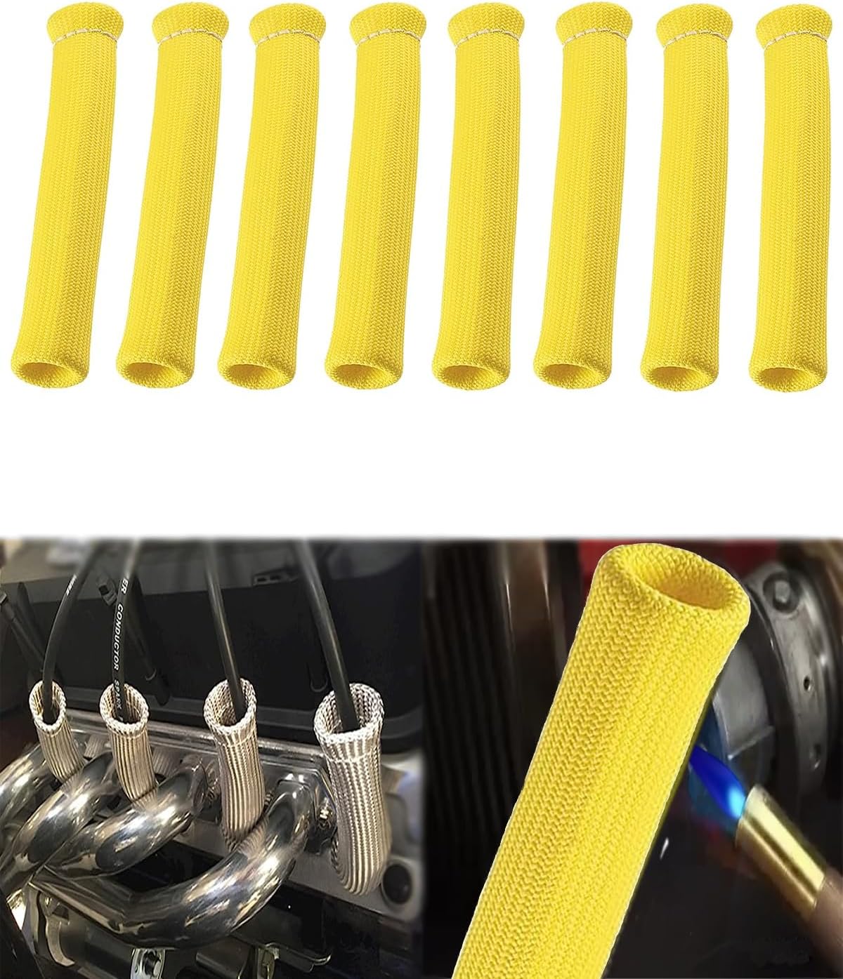 Amazon.com: Spark Plug Wire Heat Shield - 8 PCS 2500° Spark Plug Wire ...