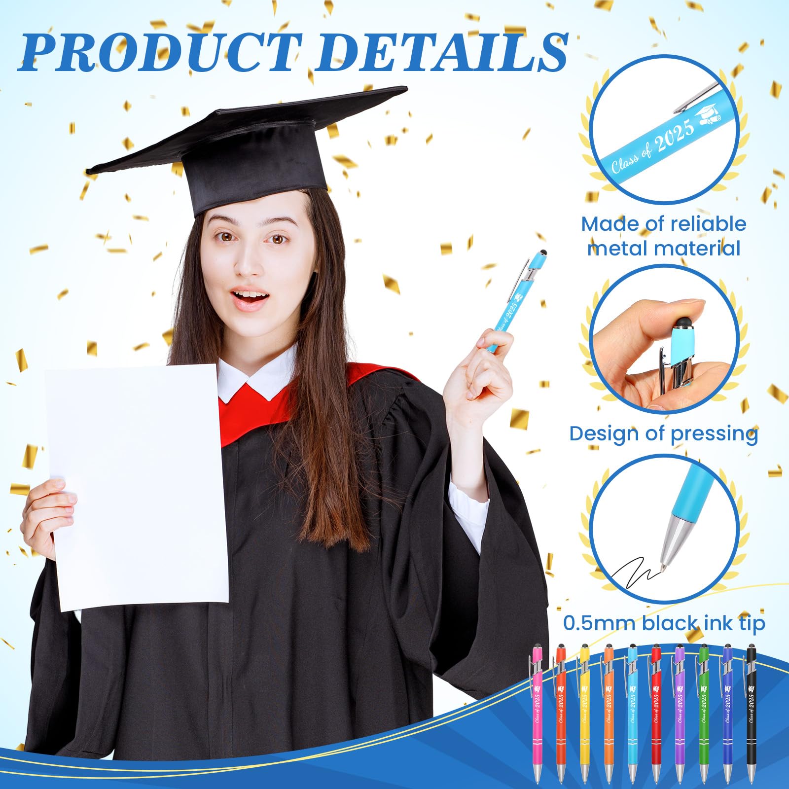 Snapklik.com : NEWEST 10 Pieces Graduation Pens, Class Of 2025 ...