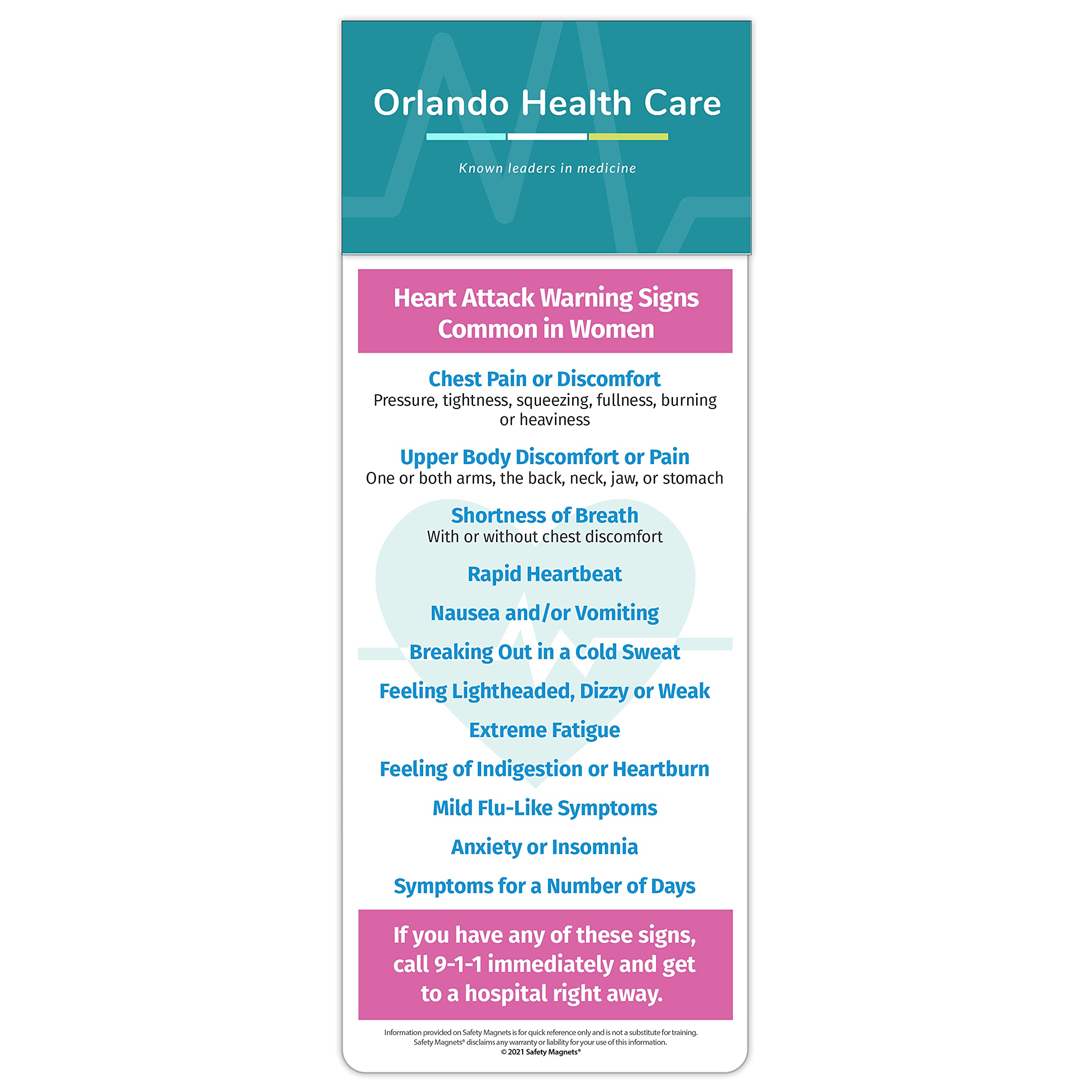 Heart Attack Warning Signs Women