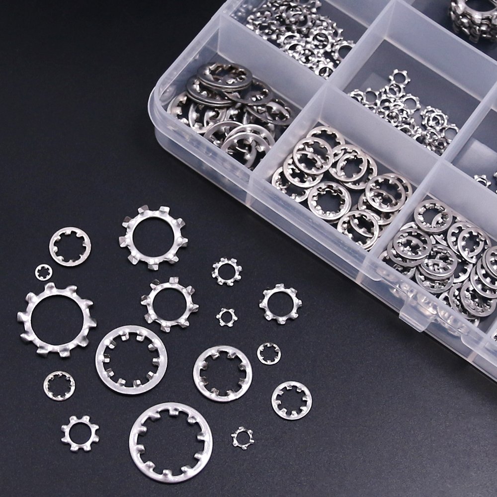 Snapklik.com : Hilitchi 400-Pcs 8-Size 304 Stainless Steel External ...