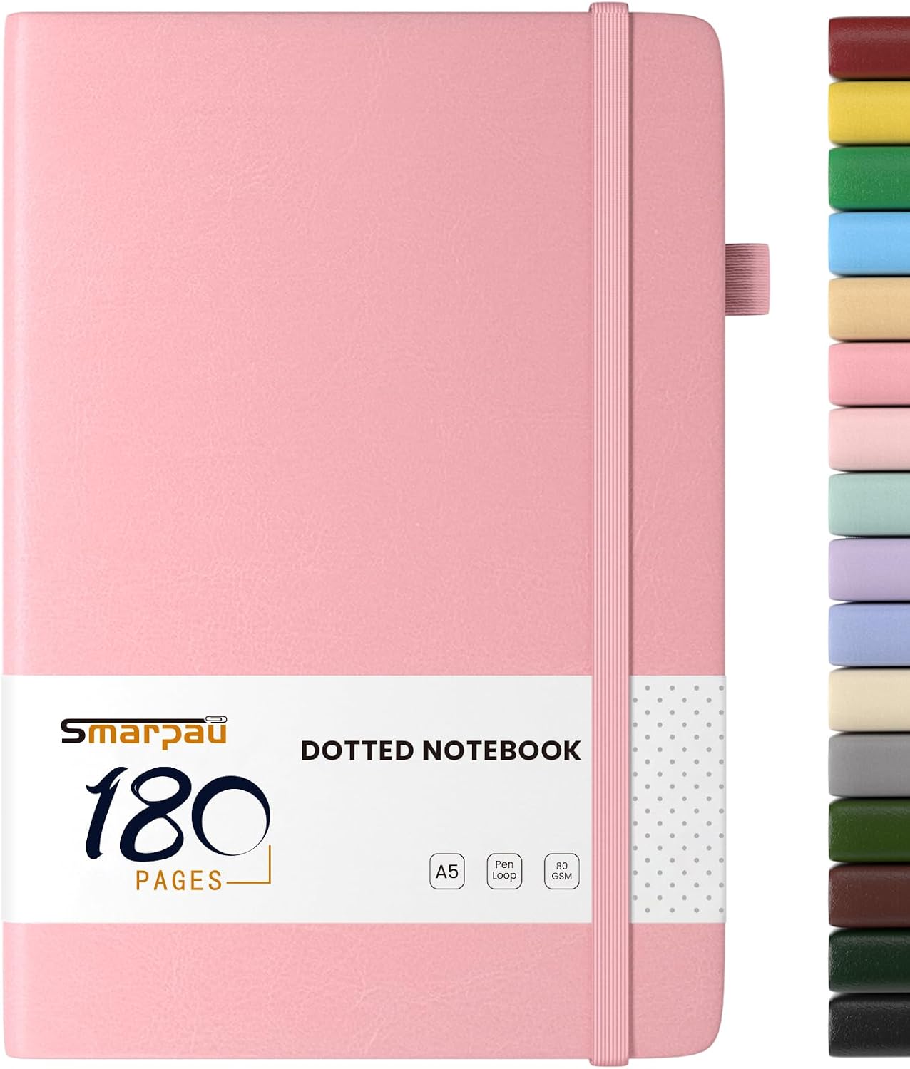 Smarpau Dot Grid Notebook A5, Bullet Journal Notebook with 180 Pages ...