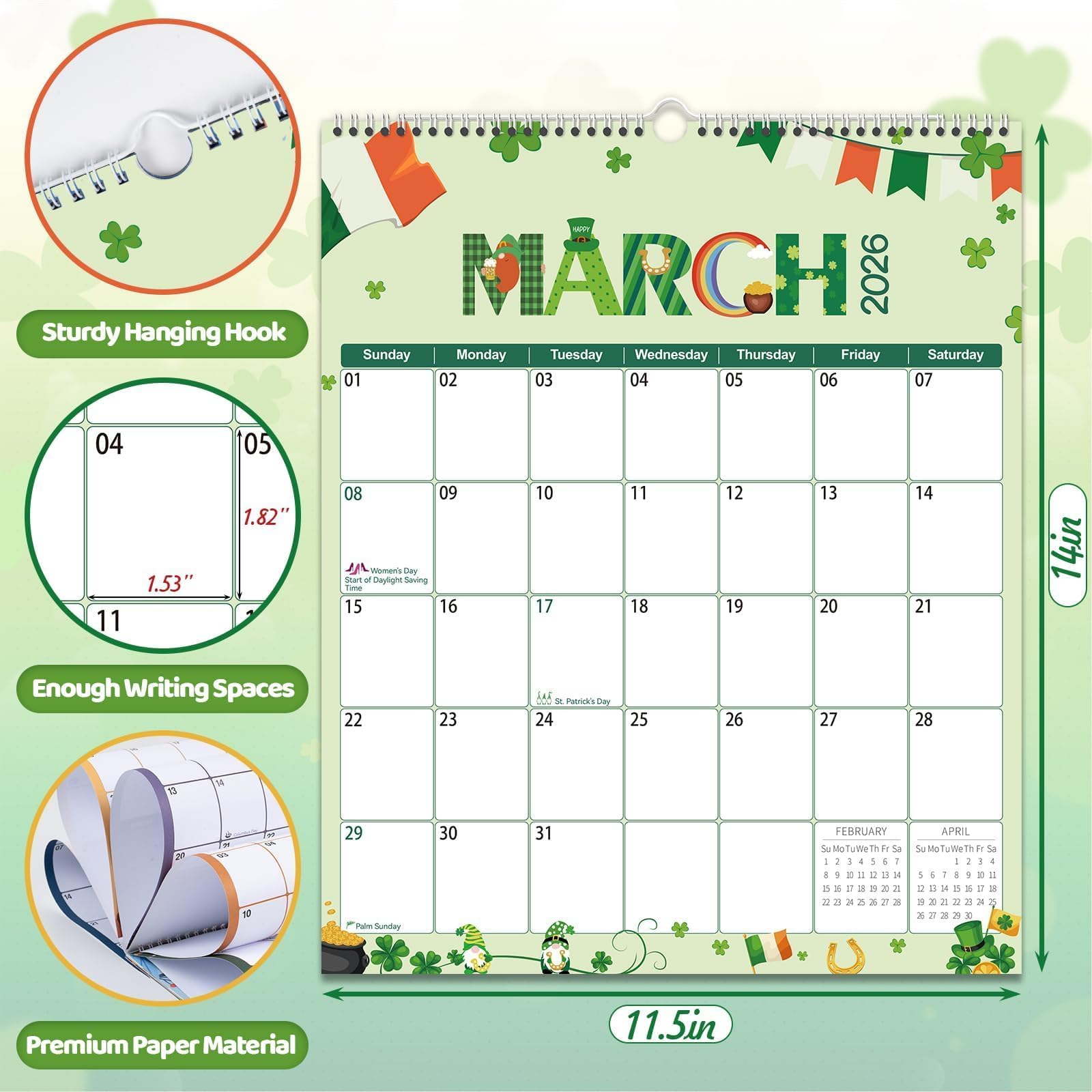 Snapklik.com : GuassLee Wall Calendar 2025-2026, Vertical Wall Calendar ...