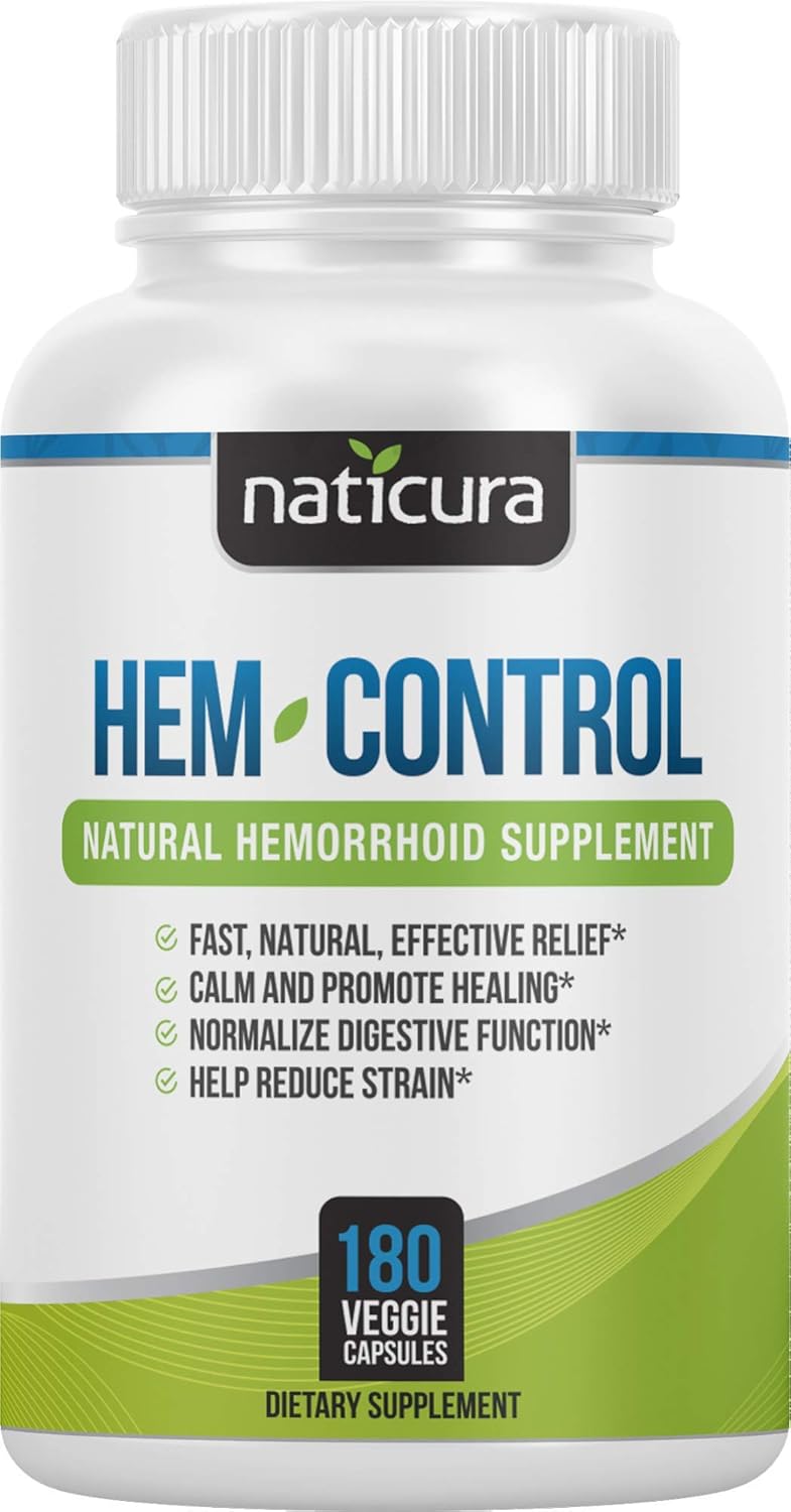 Amazon.com: Naticura Hem-Control Natural Hemorrhoid Supplement - Vegan ...