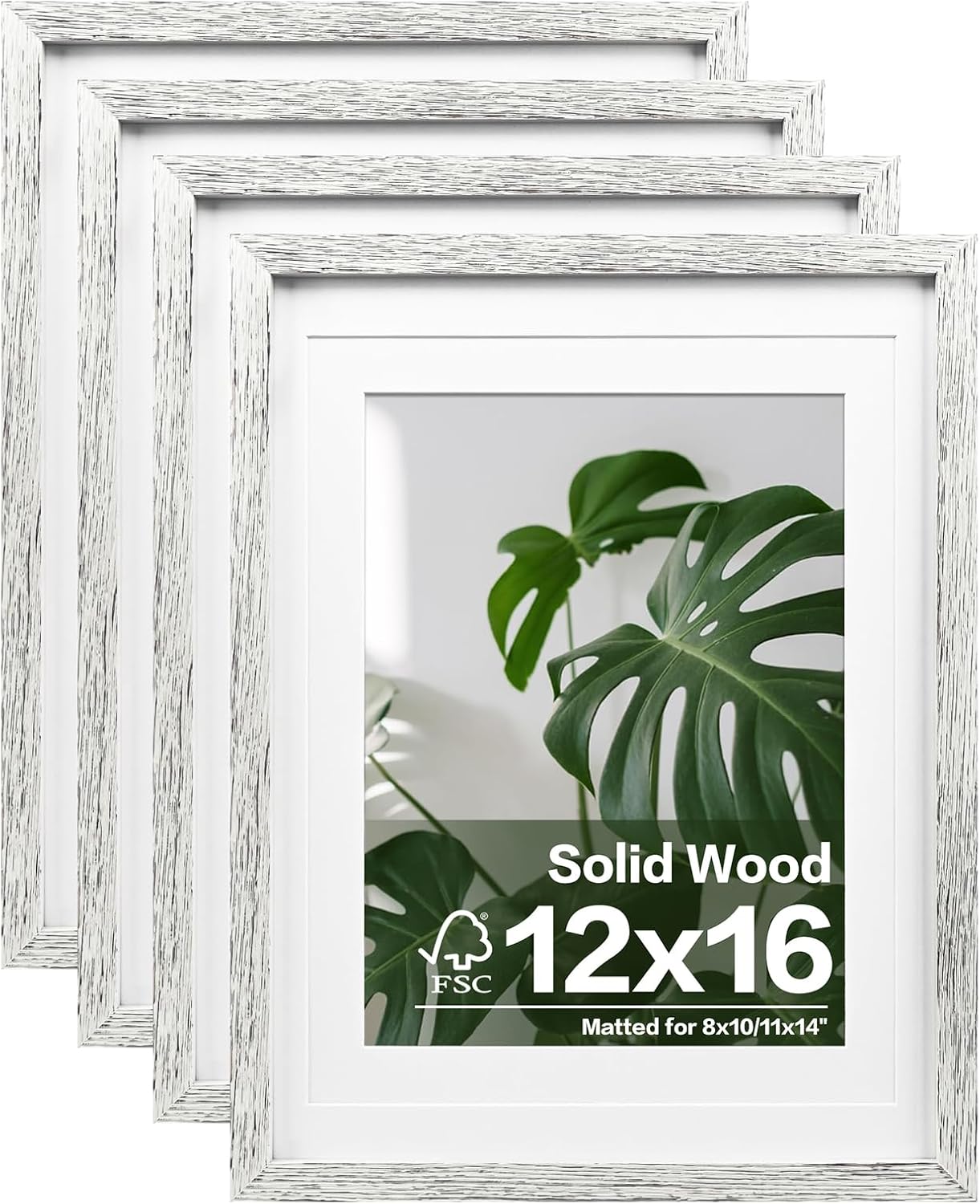 Amazon.com - Egofine 12x16 Picture Frames Set of 4, Made of Solid Wood ...