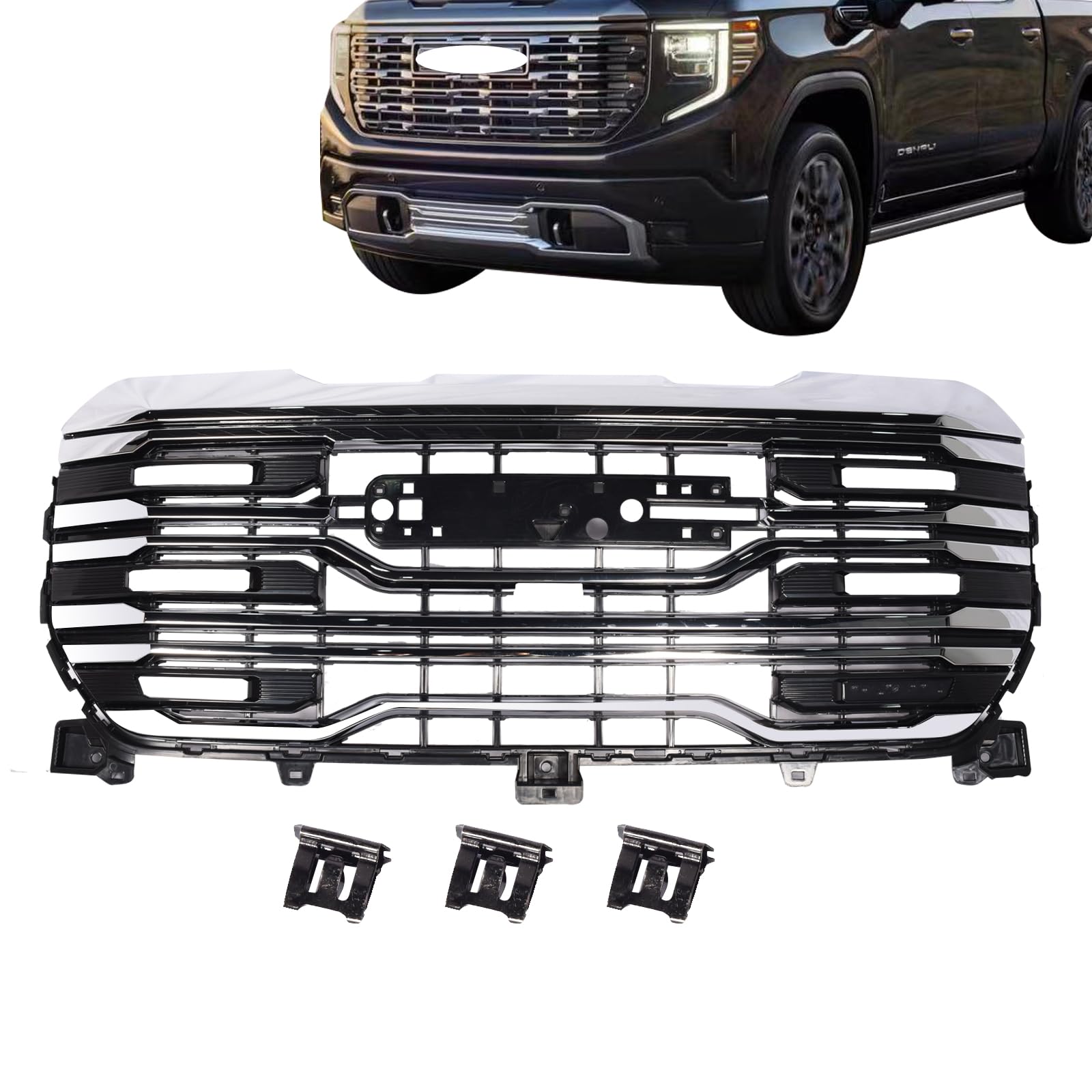 Amazon.com: JZPARTFIT Compatible with GMC Sierra AT4 2022-2024 Front ...