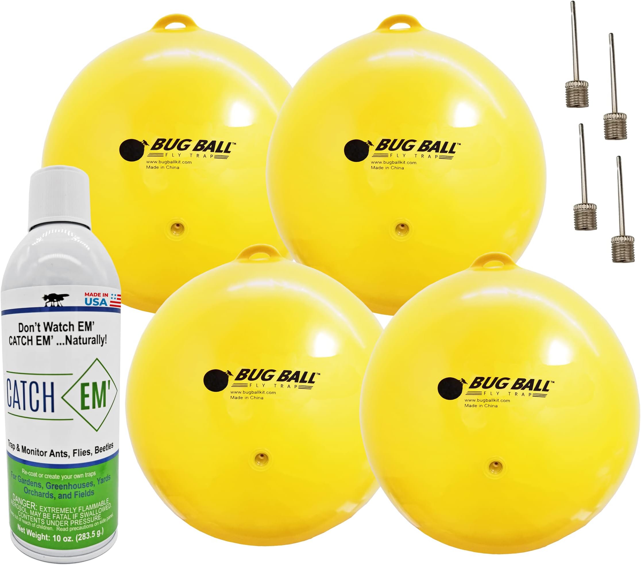 Amazon.com : Bug Ball Gnat Ball 4 Pack Starter Complete kit - Gnats ...