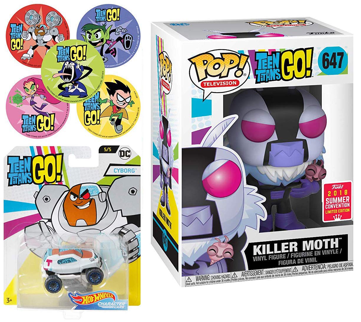 Buy Go Cyborg Killer Go Character Teen Titans Funko Figure & Hot Wheels ...