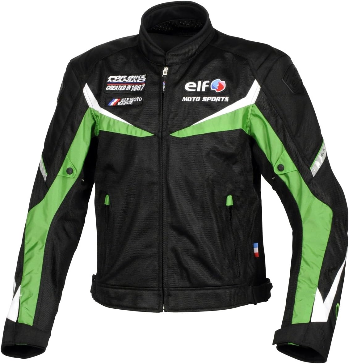 Amazon | エルフ(ELF) バイク用ジャケット Mesh Blouson(メッシュブルゾン) グリーン LL EL-8227 | ジャケット | 車＆バイク