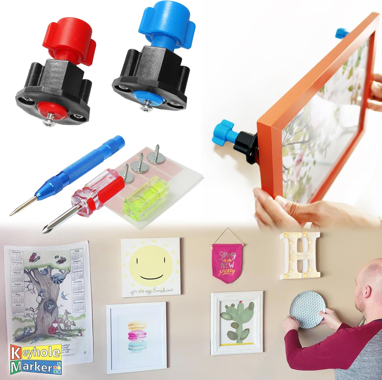Picture Hanging Kit Wall Mounting Tool for DIY Home Decor Projects ...