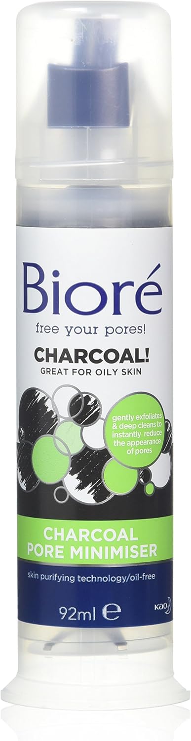 Biore Charcoal Pore Minimiser Face Scrub with Natural Charcoal for Oily ...