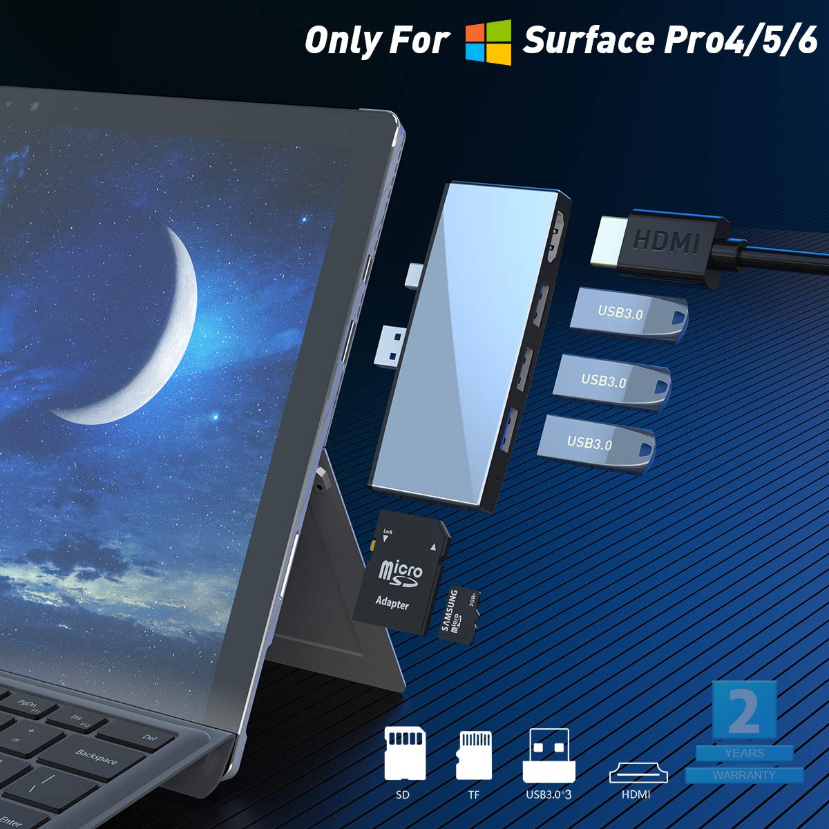 Rocketek Surface Pro Dock For Surface Pro 6 Pro 5 | Desertcart INDIA
