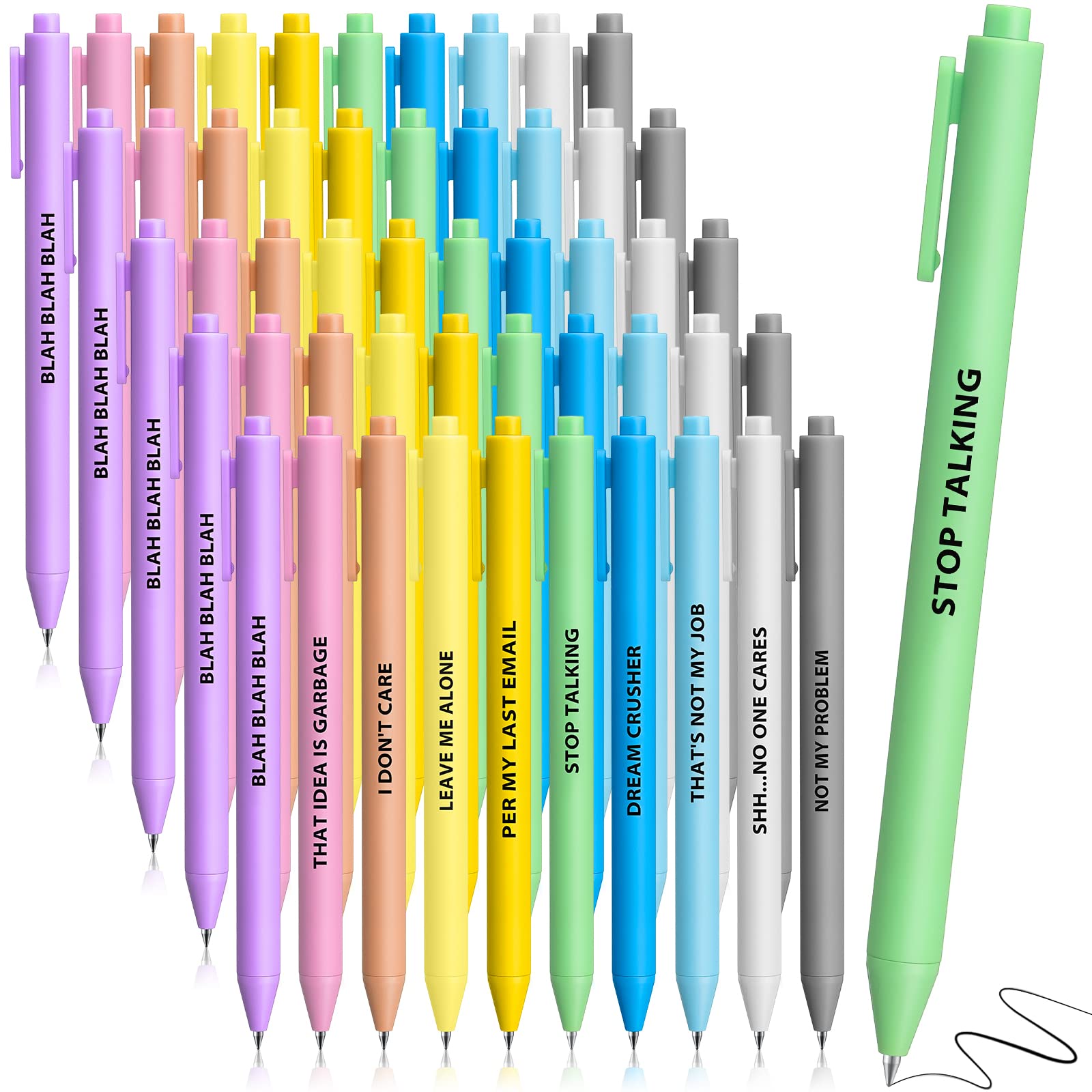 Amazon.com : Epakh 50 Pcs Funny Pens Bulk Inspirational Motivational ...