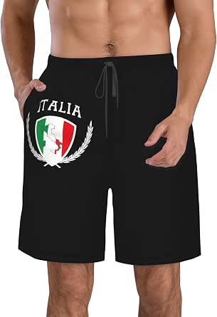 PARKNOTES Mens Swim Trunks Italia Italy Italian Flag Beach Trunks Quick ...