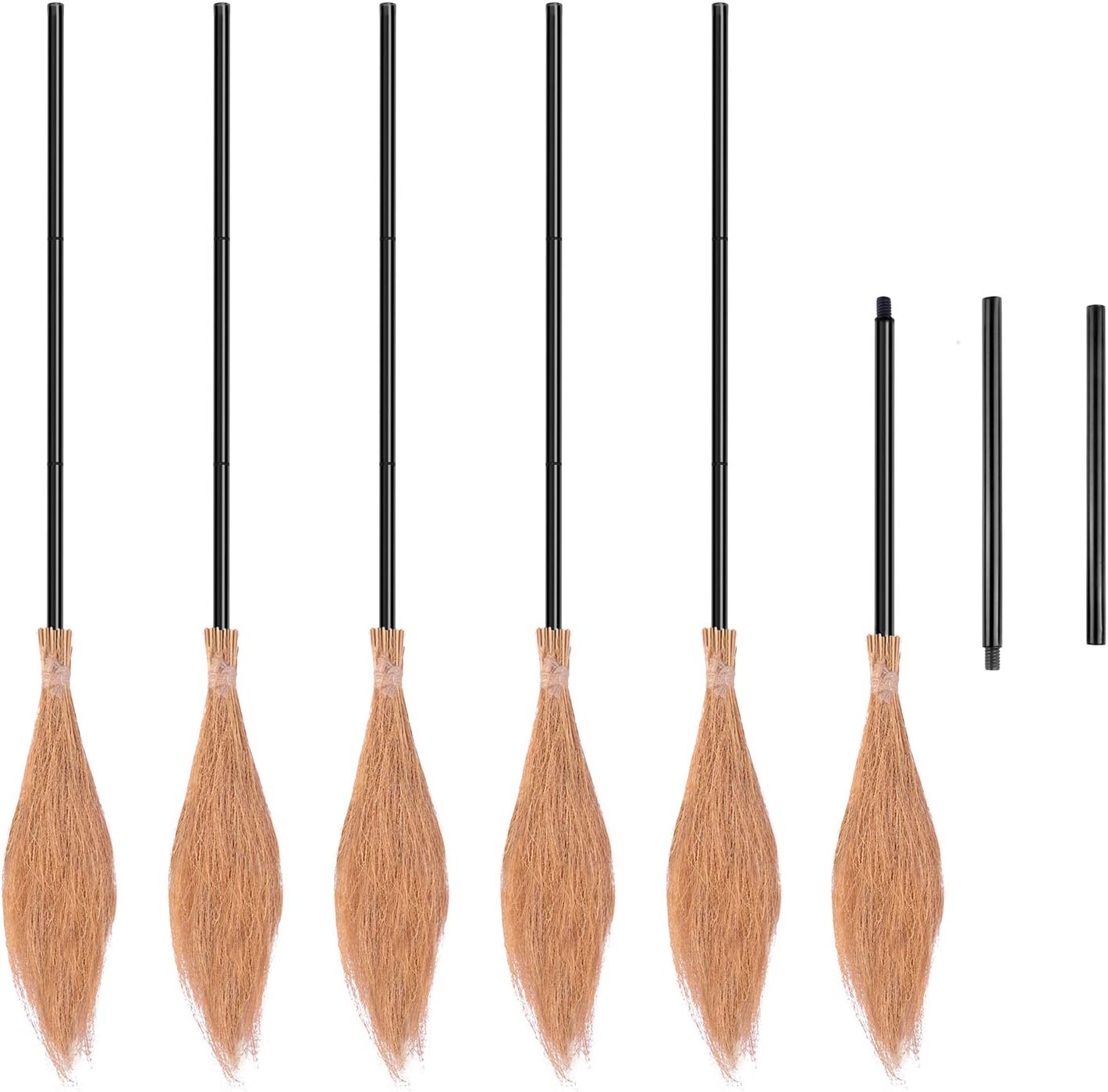 Amazon.com: Elcoho 6 Pieces Retractable Witch Broom Witch Broomstick ...
