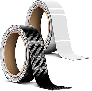 Amazon.com: VViViD Automotive Vinyl Wrap 2 Tape Rolls of 1" x 20ft (Black Carbon Fiber and Gloss ...