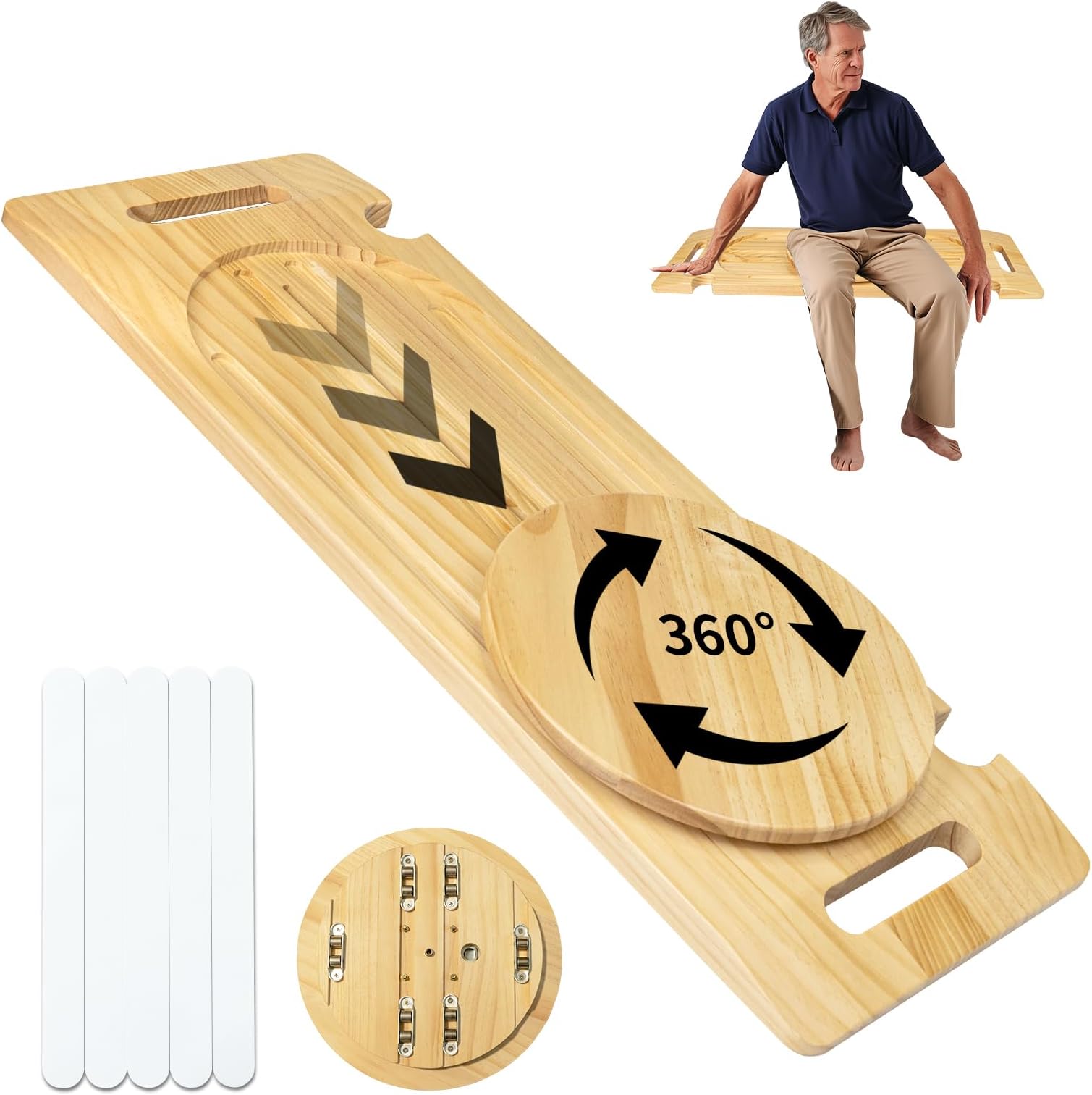 Amazon.com: Slide Transfer Board, Wooden Transfer Board With Track ...