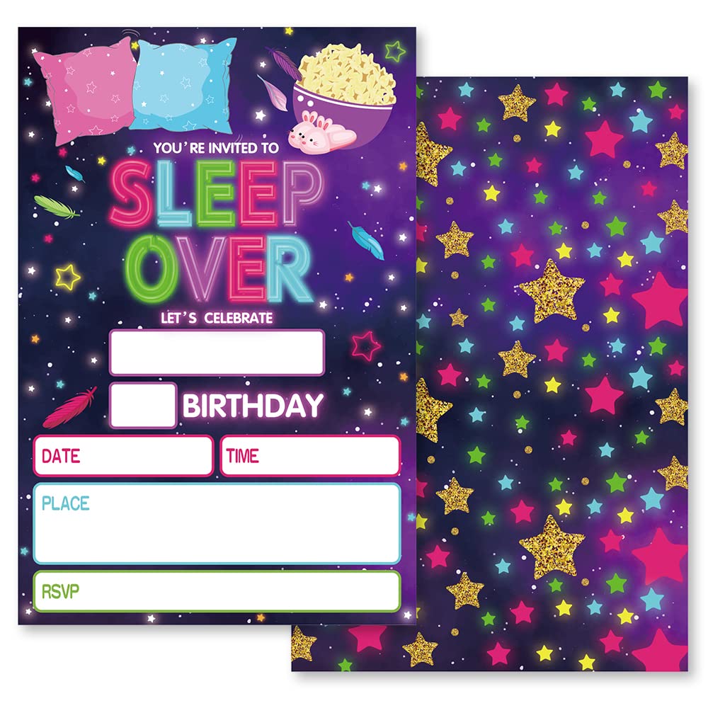 Printable Movie And Sleep Over Invitations