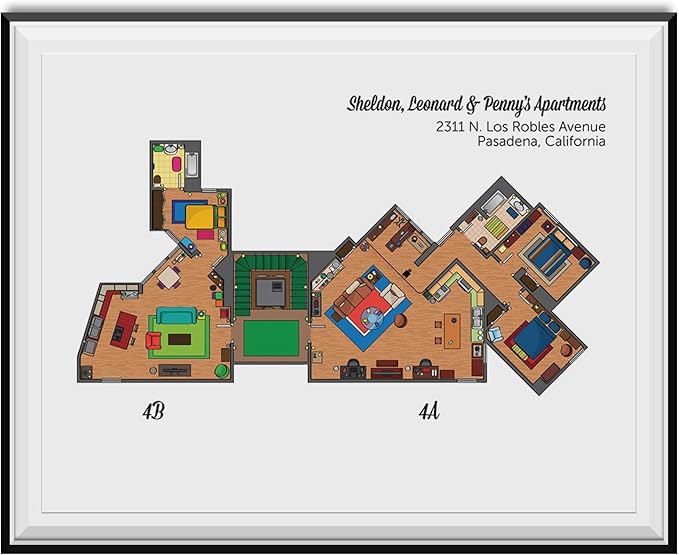 Amazon.com: My Party Shirt Sheldon, Leonard & Penny's Apartments Floor ...