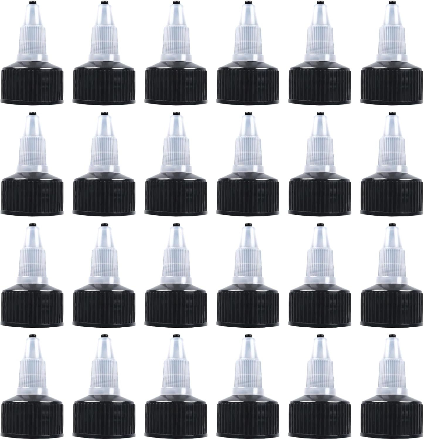 Amazon.com: EOSAU 24 PCS Twist Top Caps Black and Natural Size 24/410 ...