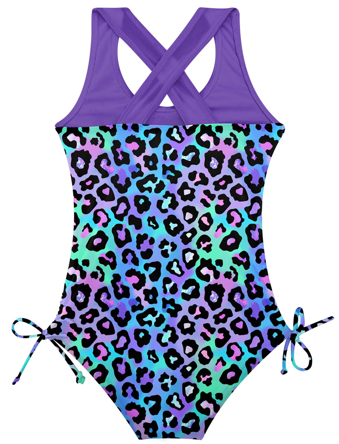 Snapklik.com : Girls Bathing Suit Rainbow Leopard Competitive Swimsuit ...