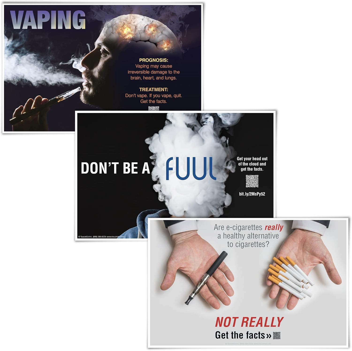 Amazon.com: ToucanEd Anti-Vaping Posters/Risks of Vaping–Set of Three ...