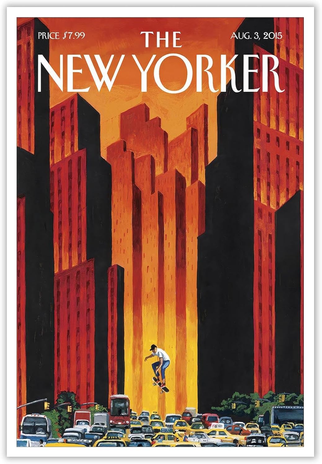 Amazon.com: New Yorker Magazine Poster Funky Magazine Cover Canvas Wall ...