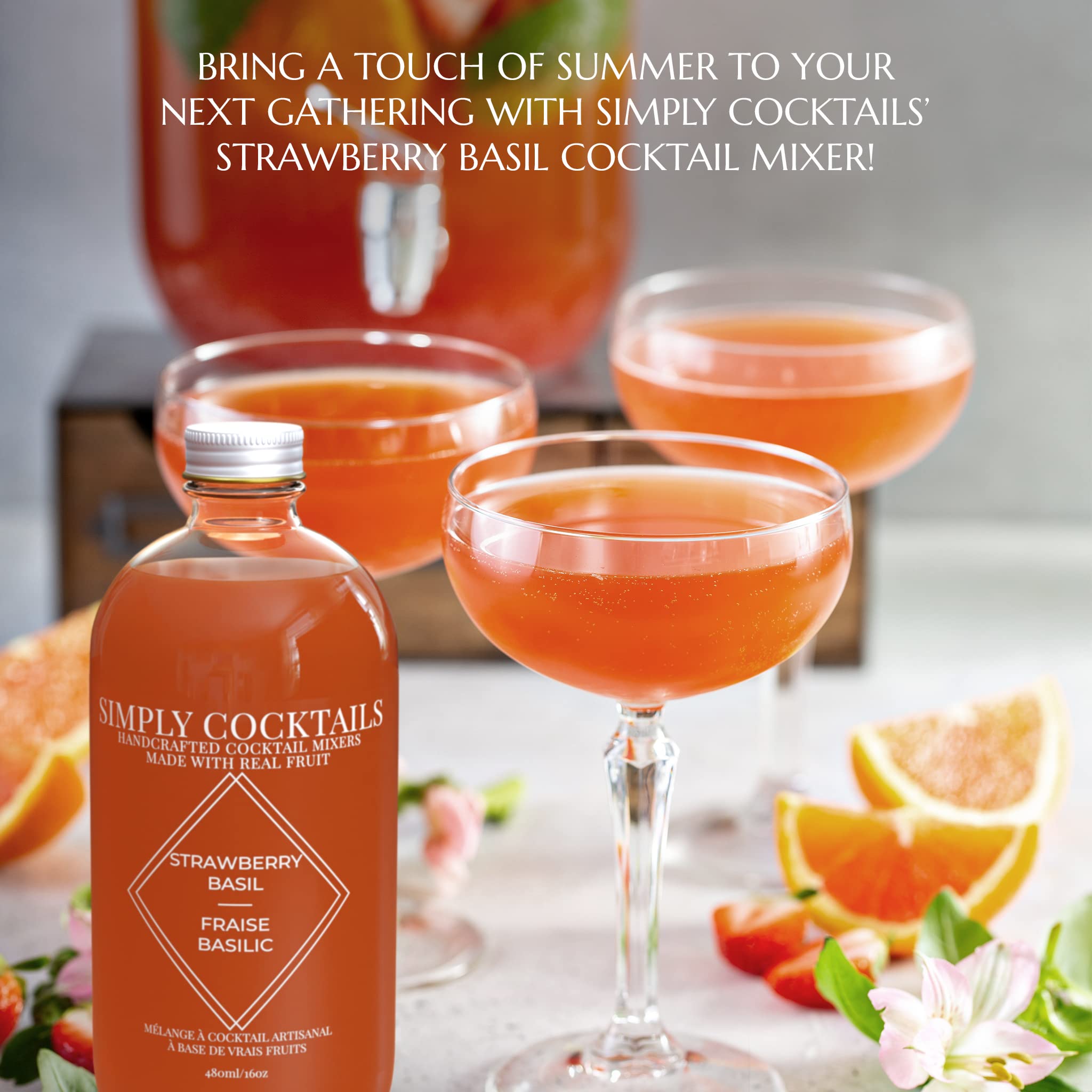 Snapklik.com : Simply Cocktails Strawberry Basil Cocktail Mixer Perfect ...