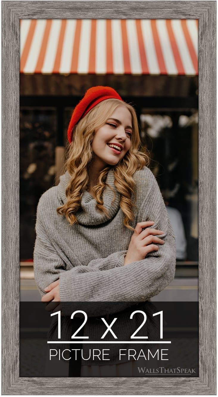 Amazon.com - wallsthatspeak 12x21 Gray Barnwood Picture Frame for ...