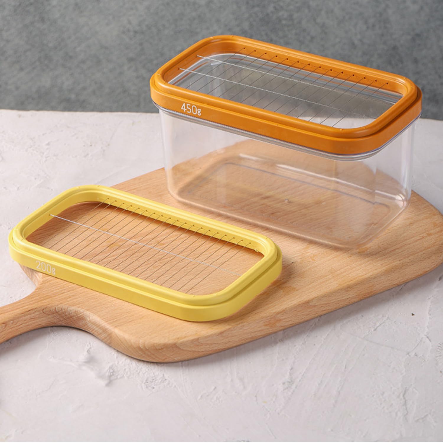 Snapklik.com : UNIVIVO Butter Slicer Cutter, Stick Butter Container Dish