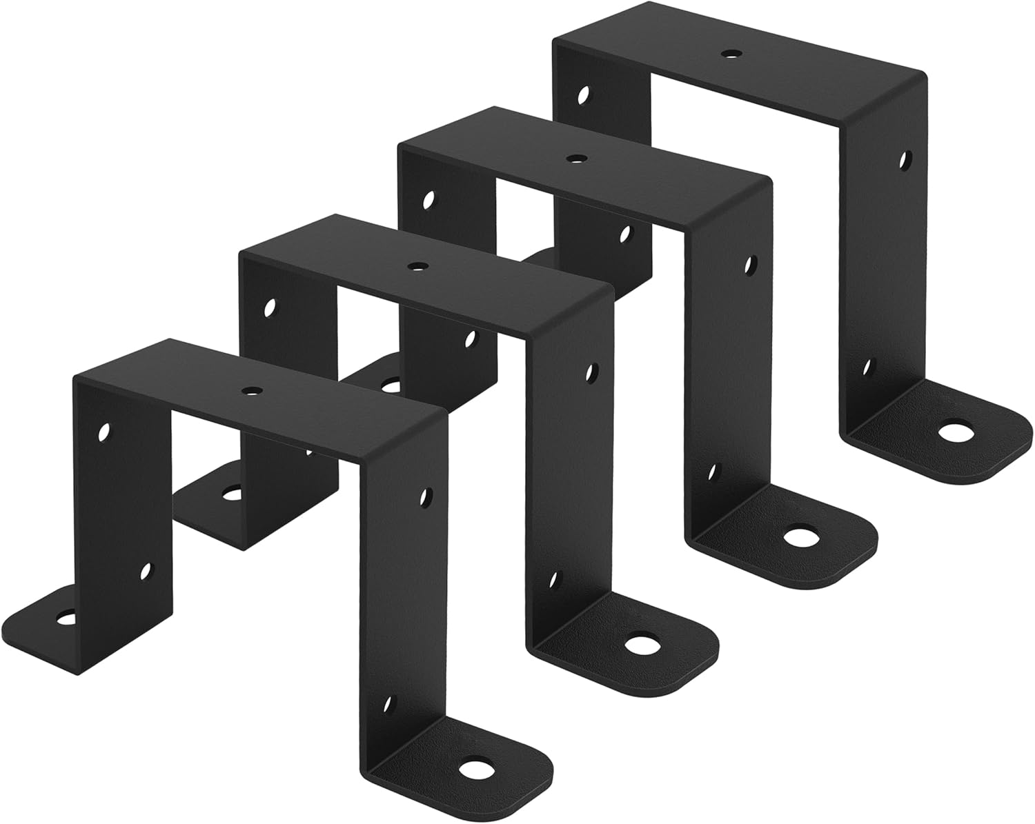 Wdwlbsm 4PCS Square Tube Strap Clamp, 4x4 Square Pipe Clamp, U Shape ...