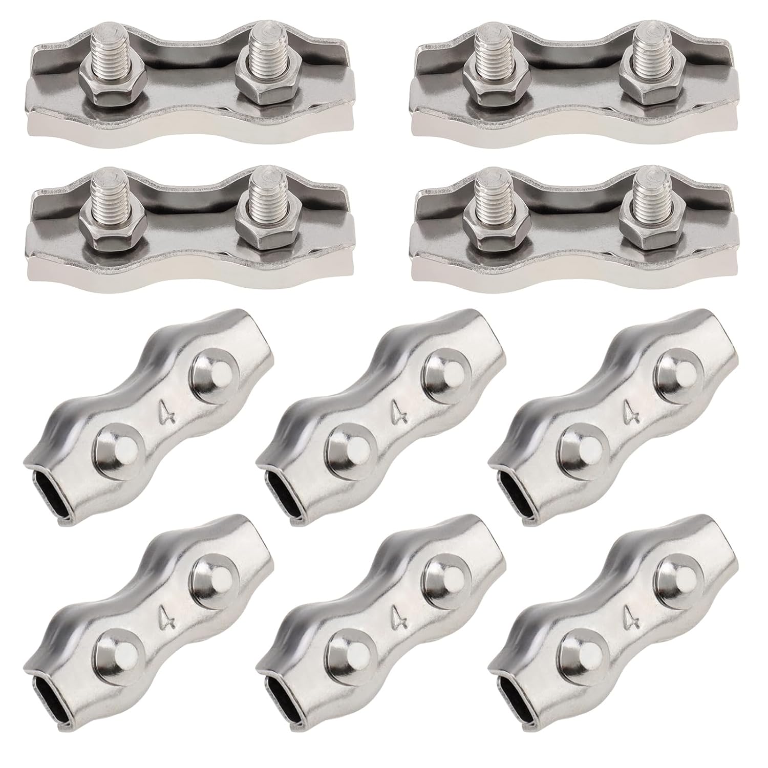 10pcs M4 Duplex 2-Post Cable Clamps, PNXKTXO Stainless Steel Duplex ...