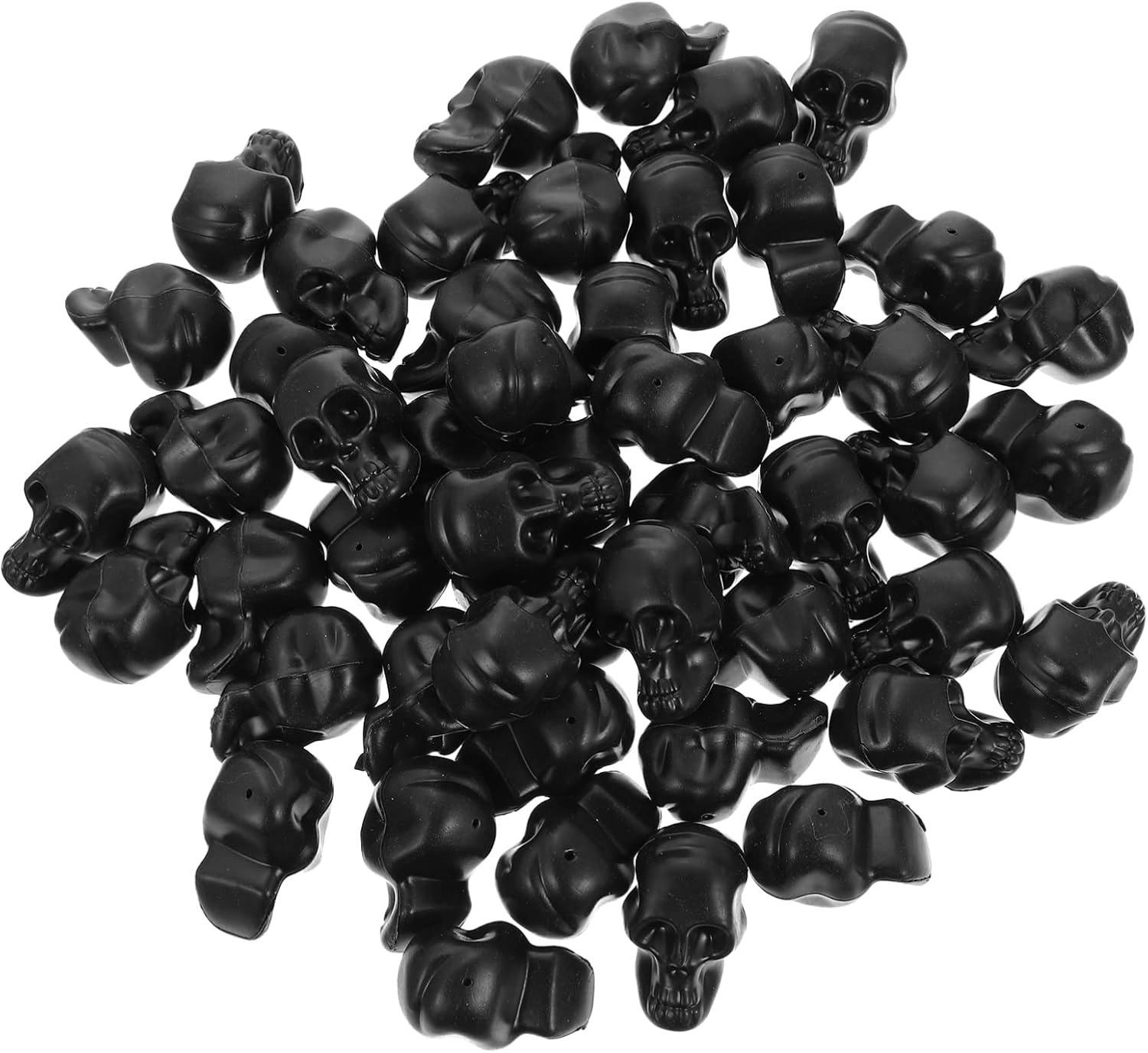 Amazon.com: PRETYZOOM 50Pcs Mini Plastic Skull Heads Miniature Skulls ...